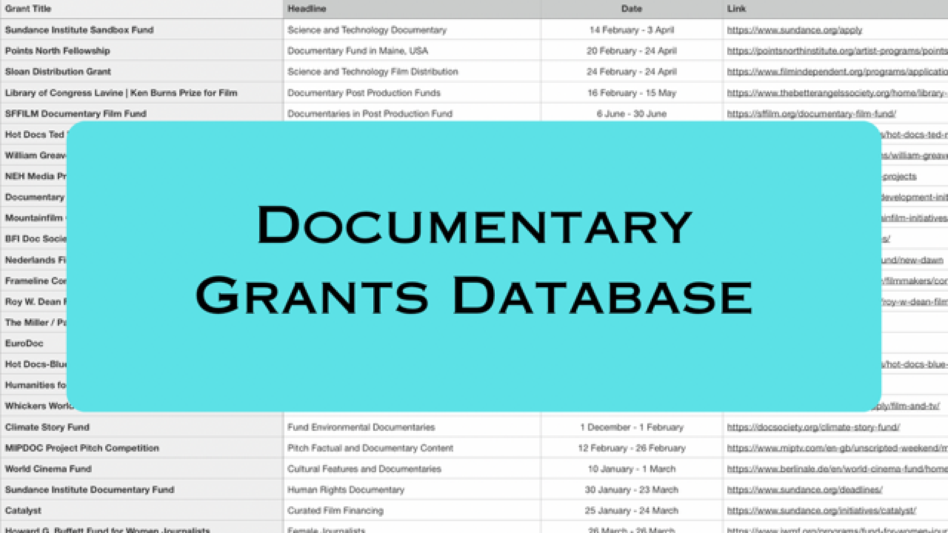 Film Grants Directory - 2024 - FilmDaily.tv