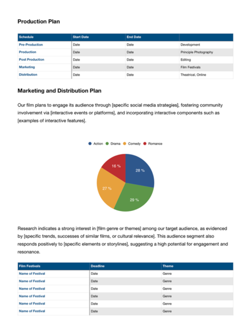 Film Proposal Template - How to Fund your Film - 2025