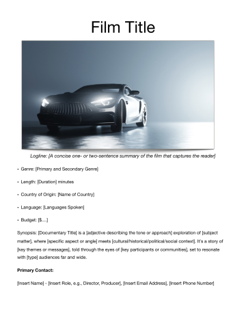 Film Proposal Template - How to Fund your Film - 2025