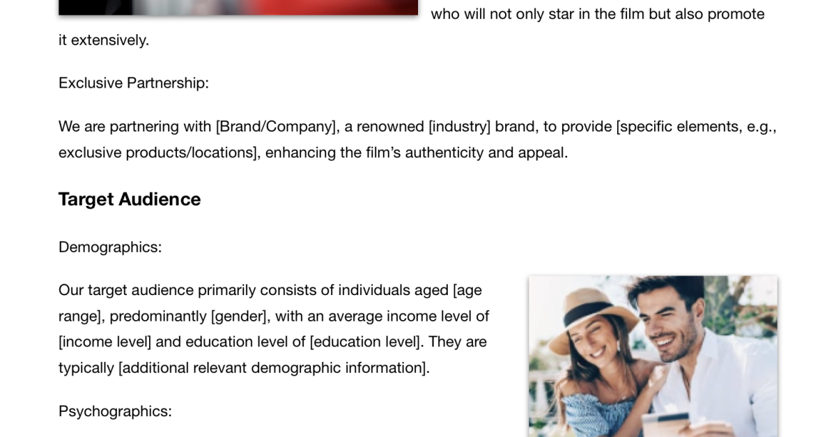 Film Proposal Template - How to Fund your Film - 2025
